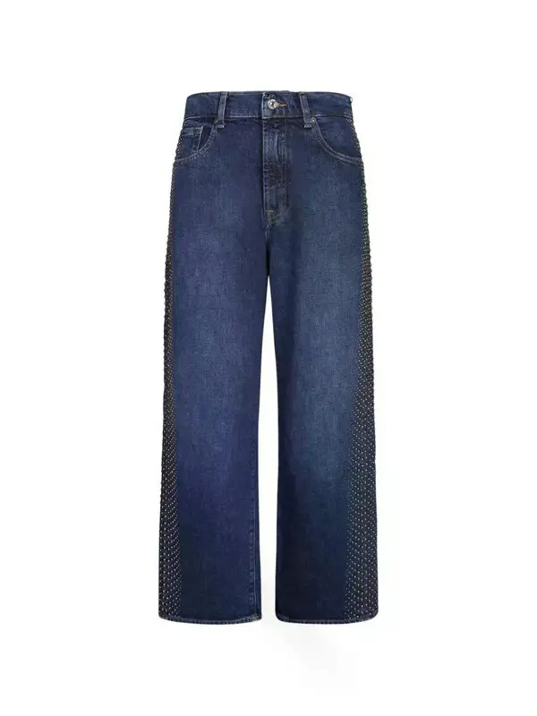 7 For All Mankind Stud-embellished Stovepipe Jeans