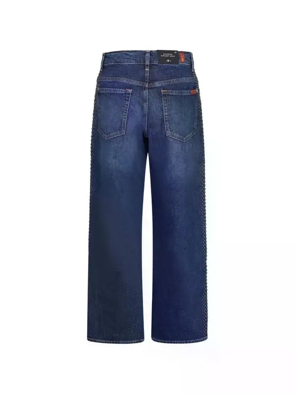 7 For All Mankind Stud-embellished Stovepipe Jeans