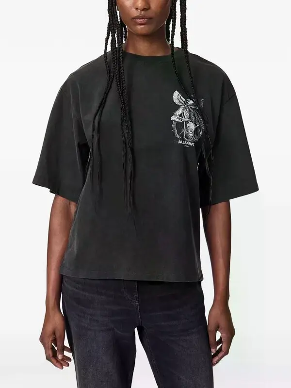 ALLSAINTS Angel-graphic T-shirt - Black