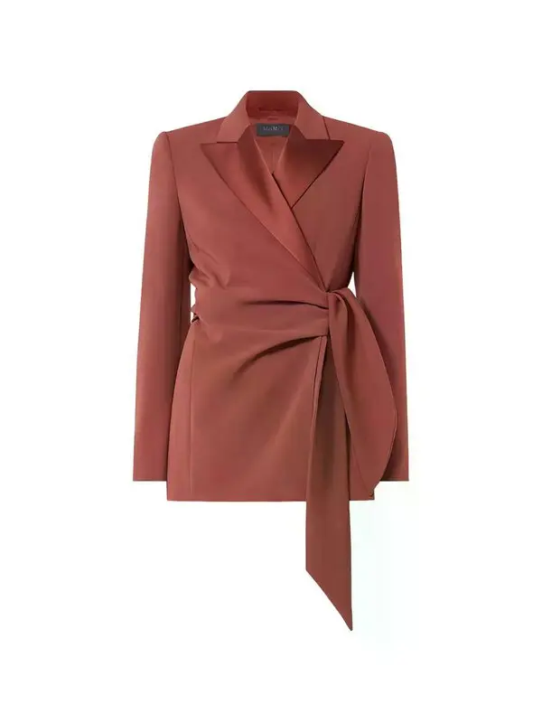 Max Mara Satin-lapel Belted Blazer