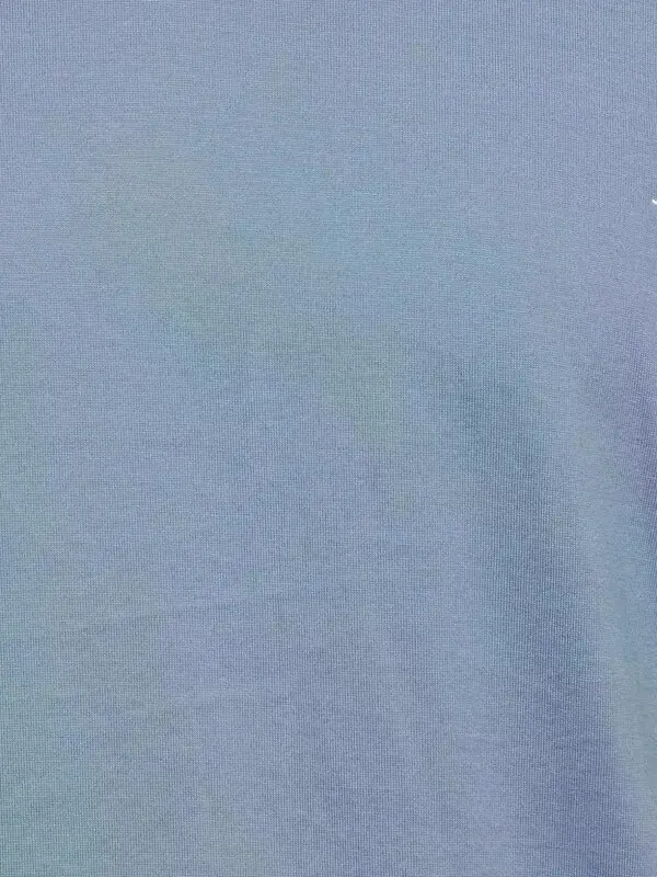 LOUIS VUITTON Logo Embroidery V-neck T-shirt - Blue