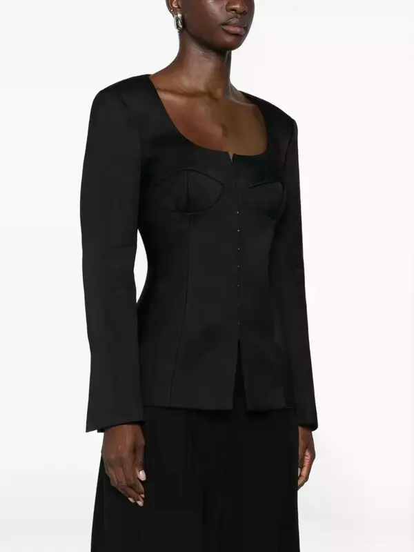 RÓHE Corset-style Hook-and-eye Jacket