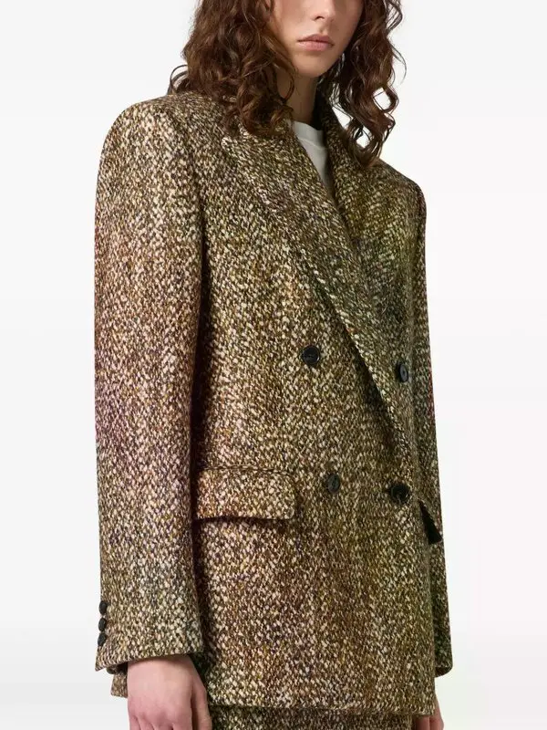 MSGM Double-breasted Tweed Jacket