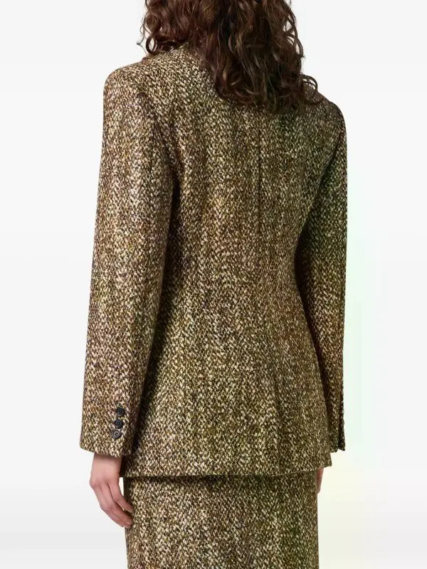 MSGM Double-breasted Tweed Jacket