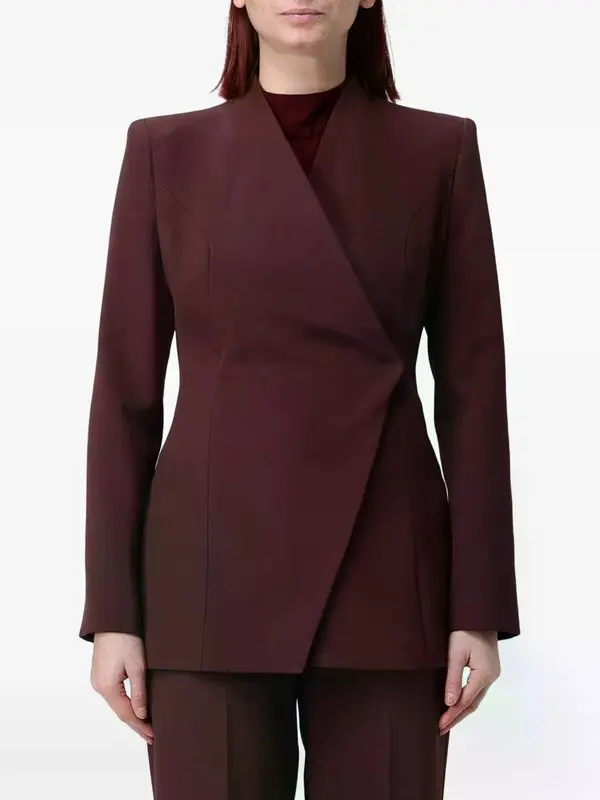 HANITA Wrap-front Tailored Jacket - Red