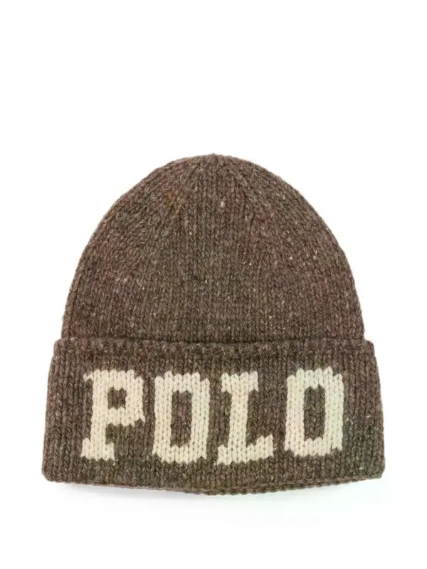 Polo Ralph Lauren Logo-intarsia Chunky-knit Beanie Hat