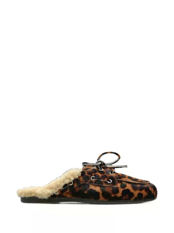POSA Boat Leopard-print Slides