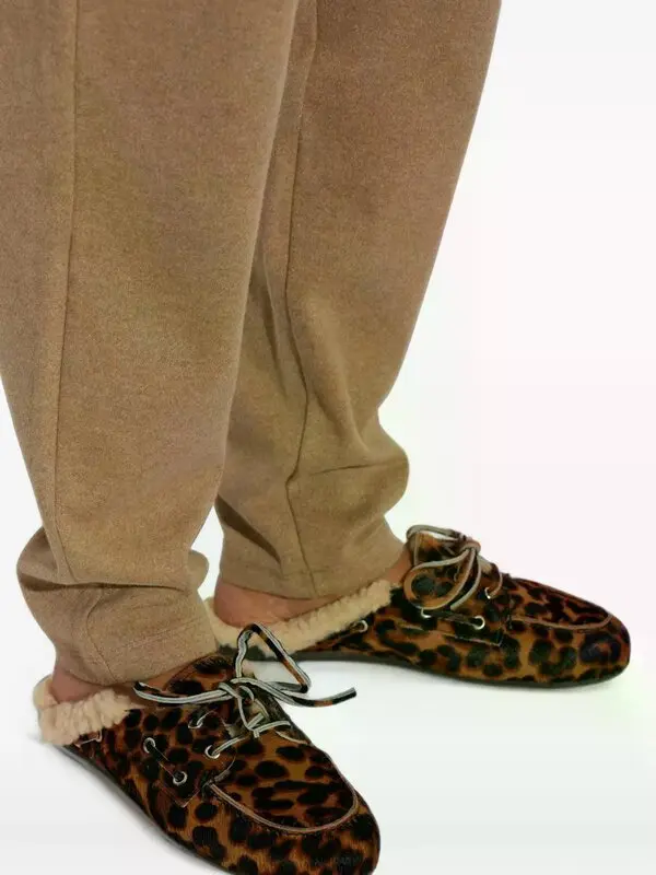 POSA Boat Leopard-print Slides