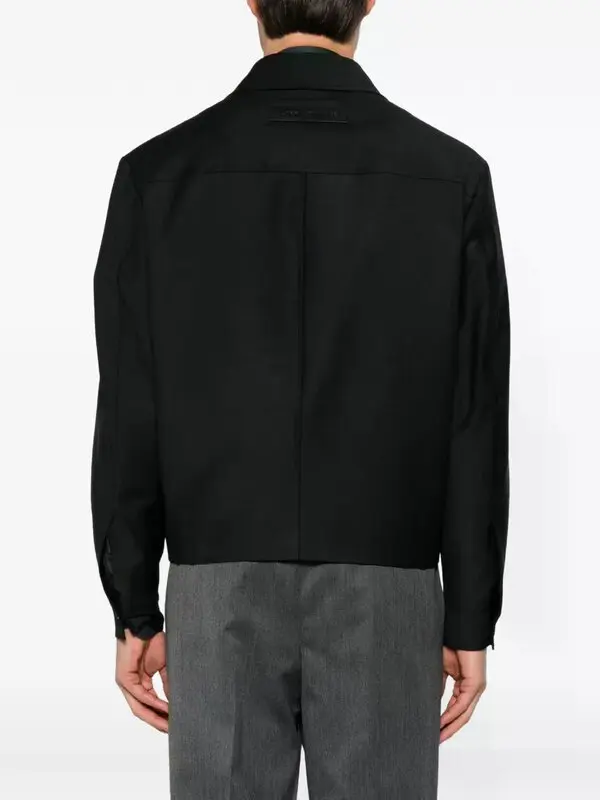 LOW BRAND Fold Pleated Button-up Jacket