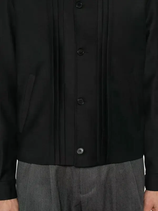 LOW BRAND Fold Pleated Button-up Jacket