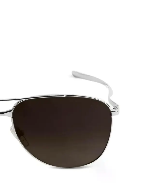 Balenciaga Monday Pilot Sunglasses In Shiny - Silver