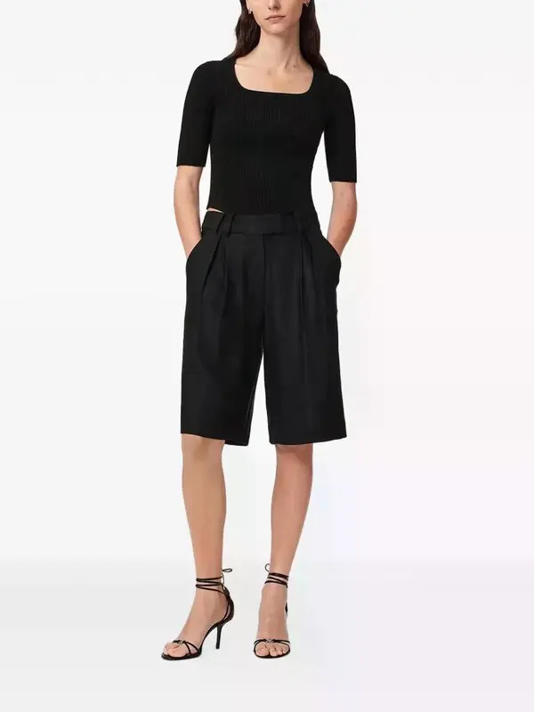 ALLSAINTS Ribbed-knit Square-neck Top
