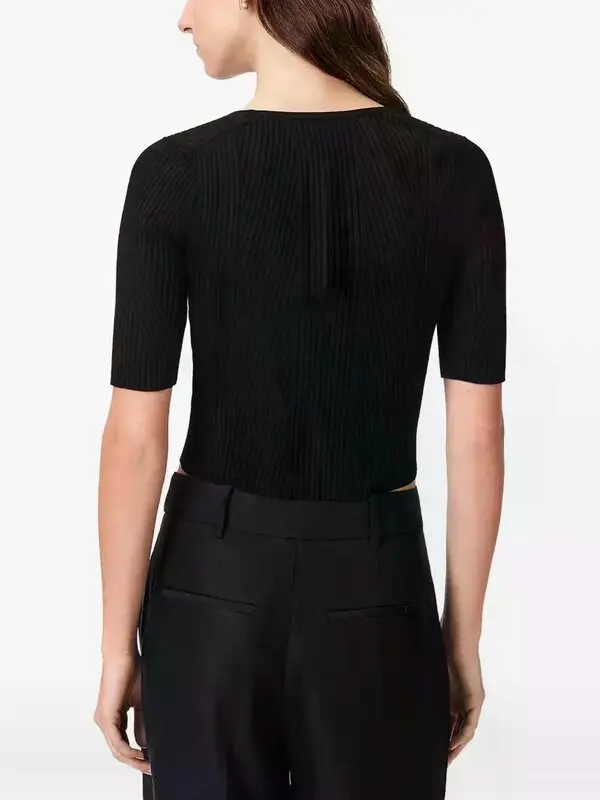 ALLSAINTS Ribbed-knit Square-neck Top