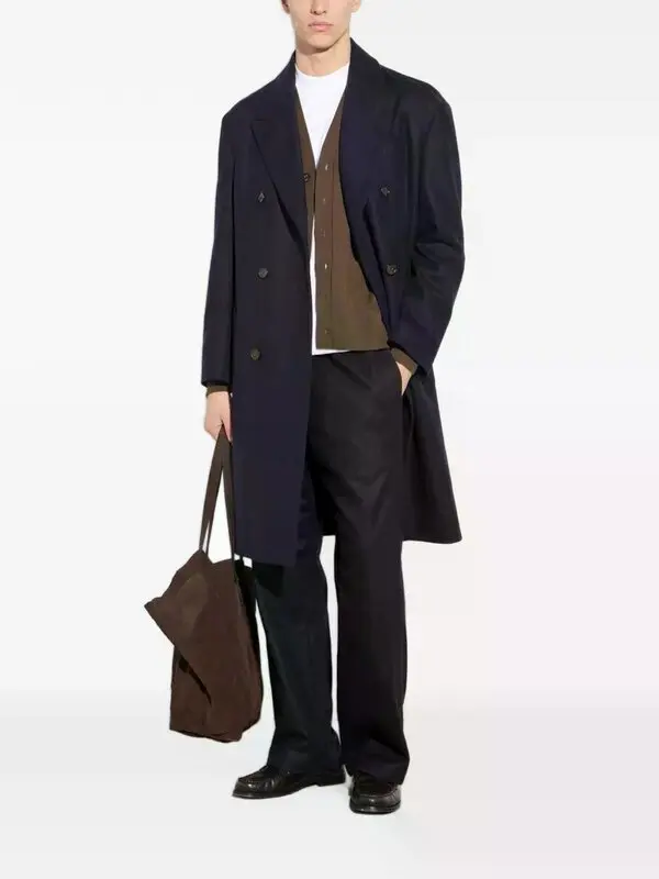 PAOLO PECORA Double-breasted Loose-fit Coat