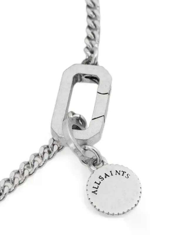 ALLSAINTS Logo-engraved Curb-chain Bracelet