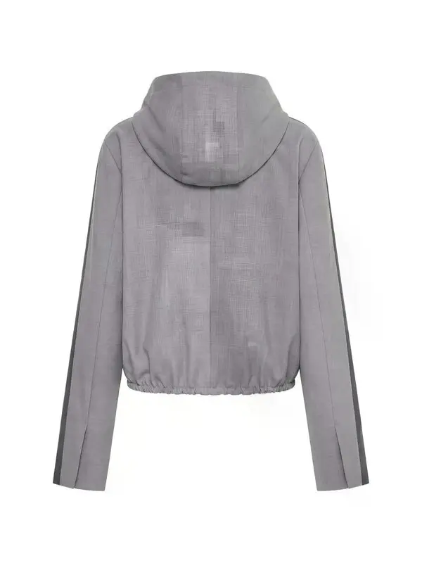 Sportmax Lepre Hooded Wool Bomber Jacket