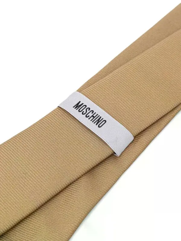 Moschino Logo-print Tie - Neutrals
