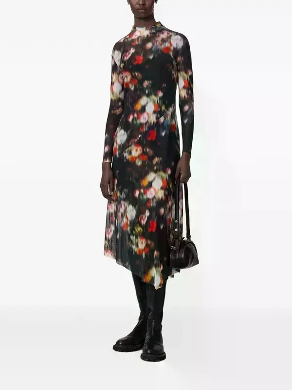 ALLSAINTS Floral-print Asymmetric Dress