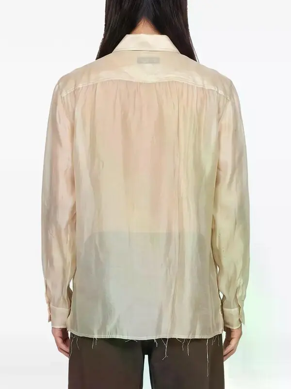 Our Legacy Pleated Frayed-hem Shirt