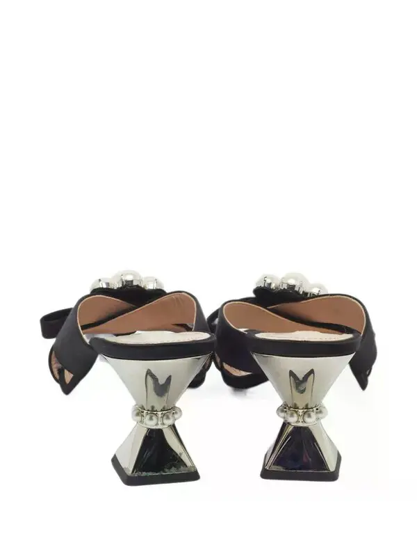 Miu Miu Pearl-embellished Criss-cross Sandals