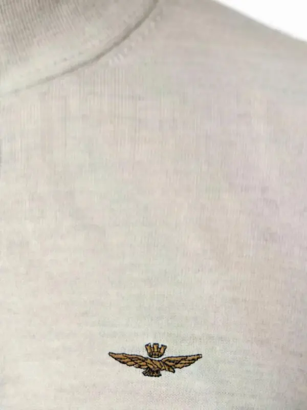 AERONAUTICA MILITARE Logo-embroidered Button-up Sweater