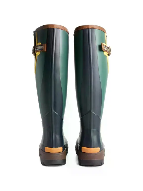 Barbour X Paul Smith Buckled Knee-high Boots - Green