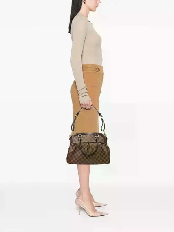 LOUIS VUITTON 2012 Damier Ebene Trevi Pm Satchel - Brown