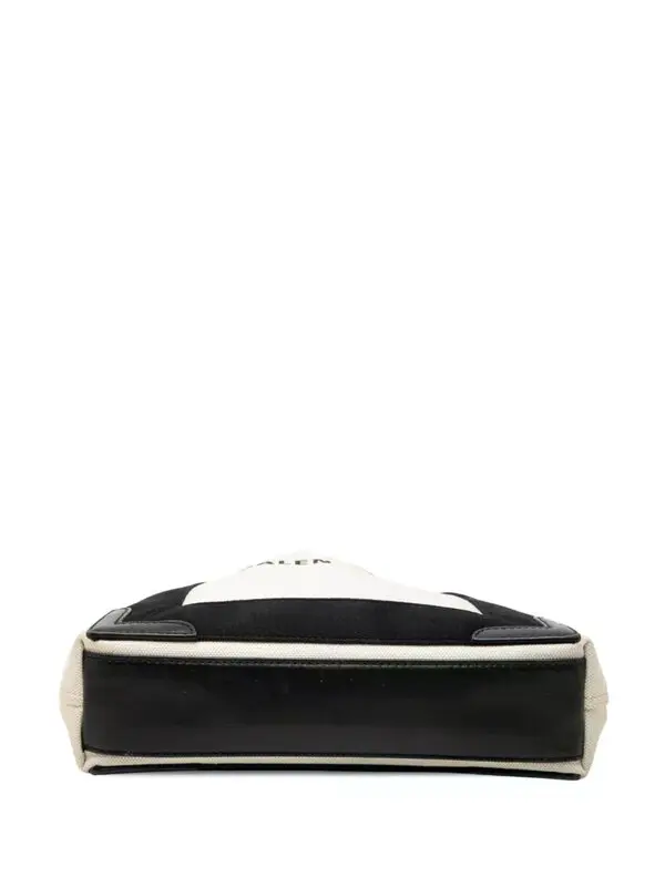 Balenciaga 2018-2026 Canvas Navy Cabas Xs Satchel - Brown
