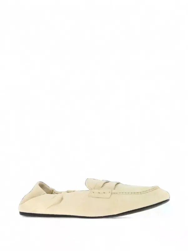 Miu Miu Suede Slip-on Loafers - Neutrals