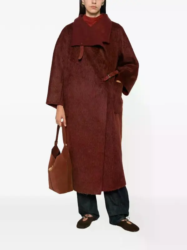 Max Mara Buckle-fastening High-neck Coat
