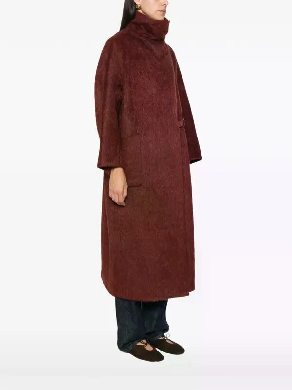 Max Mara Buckle-fastening High-neck Coat