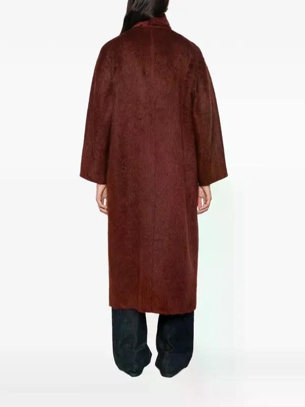 Max Mara Buckle-fastening High-neck Coat