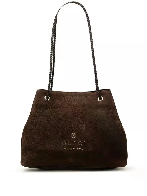 Gucci 2000-2015 Medium Nubuck Gifford Tote Bag - Brown
