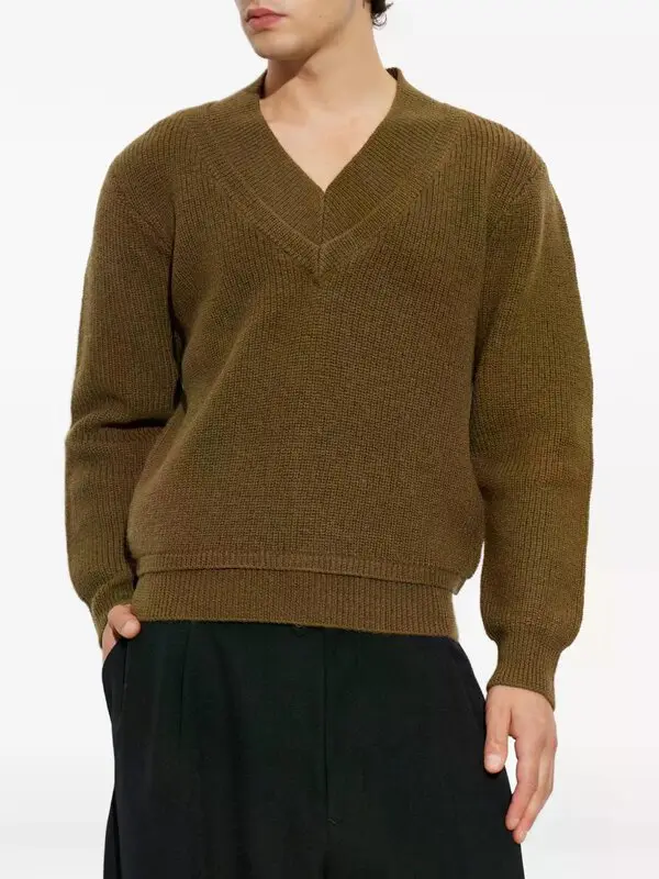 ENTIRE STUDIOS V-neck Elbow-patch Sweater