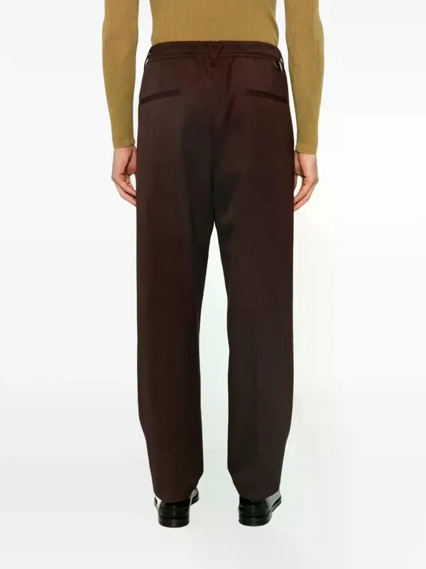 LOW BRAND Zeta Pleated Straight-leg Trousers
