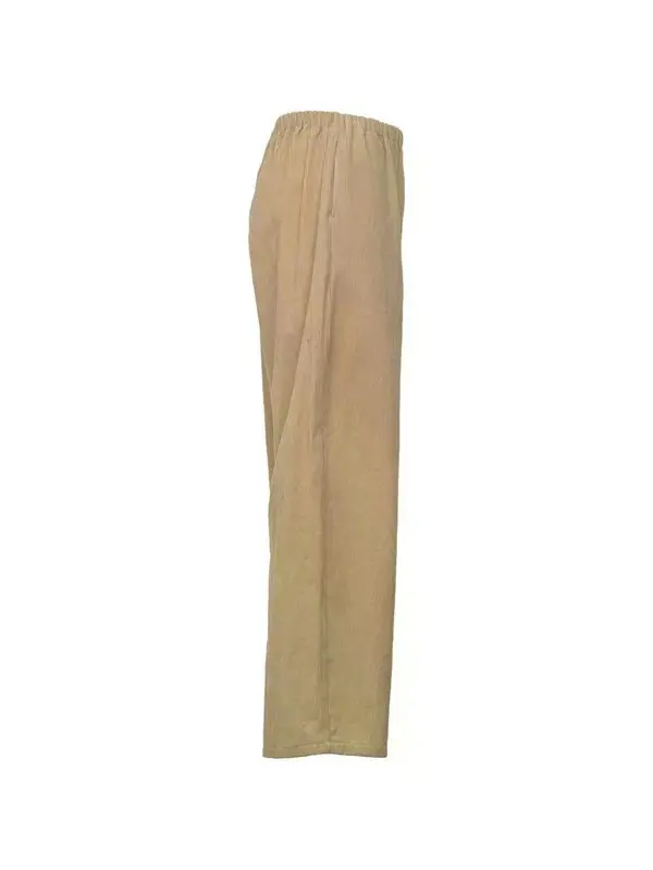Apuntob Corduroy Elasticated-waist Straight-leg Trousers - Neutrals