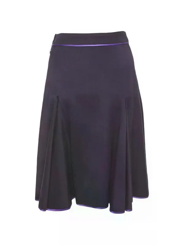 LOUIS VUITTON Contrasting-trim Flared Midi Skirt
