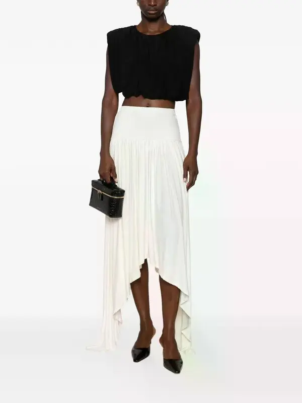 Aje Lunaria Padded-shoulder Gathered Top
