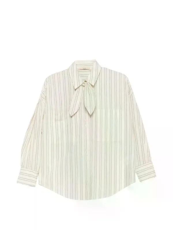 SESSUN Cecily Striped Pussy-bow Shirt