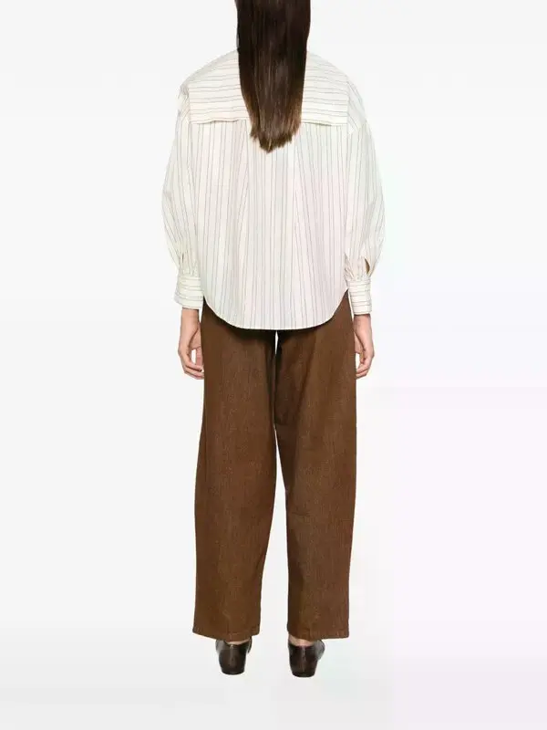 SESSUN Cecily Striped Pussy-bow Shirt