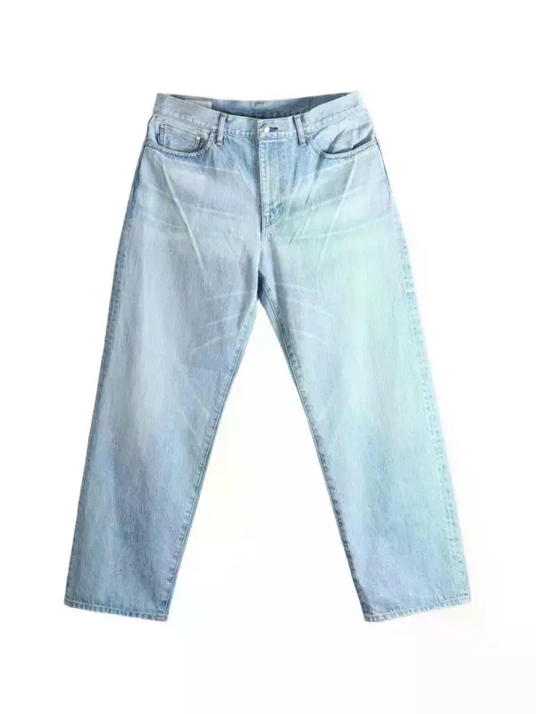 VOWELS Faded-effect Whiskered Jeans