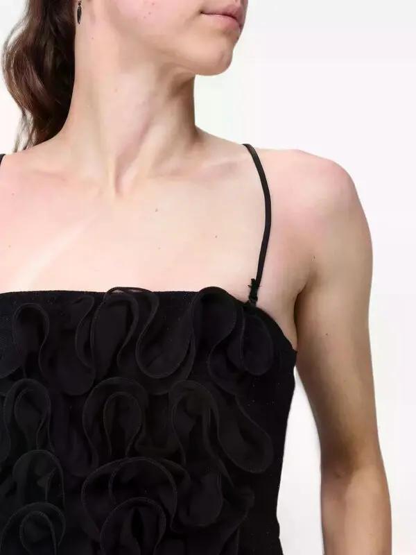 HANITA Ruffle-trimmed Glitter-effect Jumpsuit