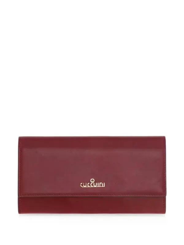GIANNI CUCCUINI Logo-plaque Leather Wallet - Red