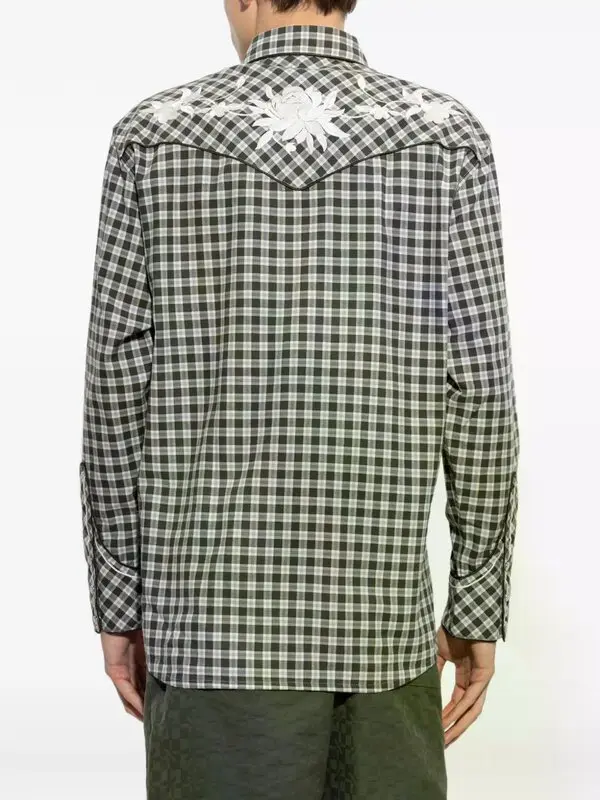 Kenzo Floral-embroidered Gingham Shirt