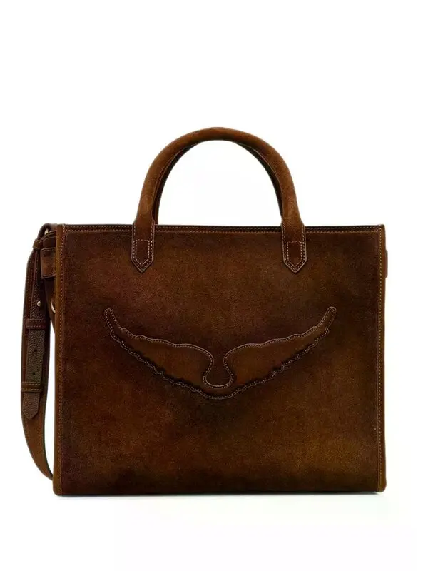 Zadig&Voltaire Wings-patch Suede Tote Bag
