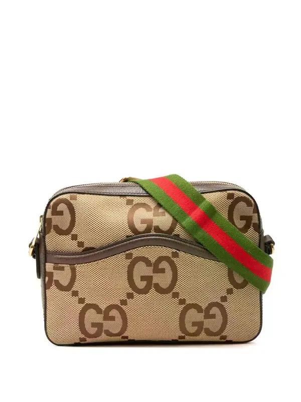 Gucci 2000-2015 Jumbo Gg Canvas Web Crossbody Bag