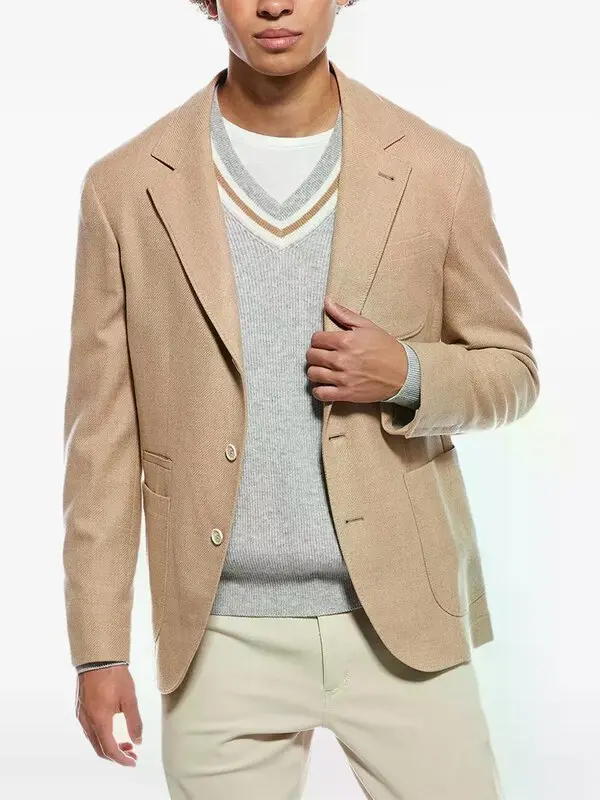 Brunello Cucinelli Single-breasted Notch-lapel Blazer - Neutrals