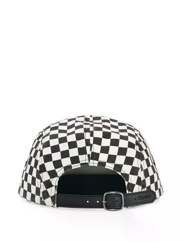 Supreme Checkerboard-print Chino-twill Baseball Cap
