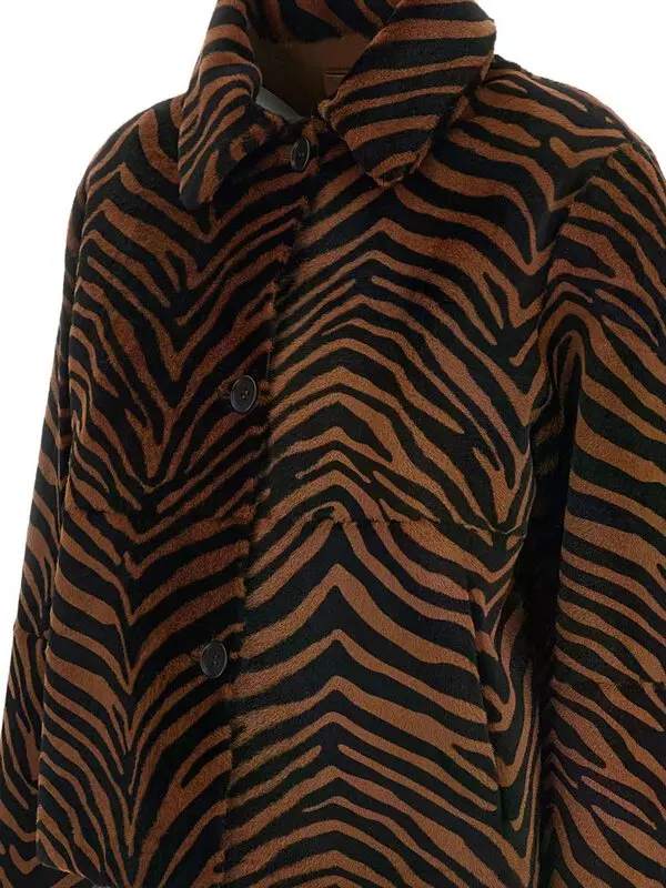 P.a.r.o.s.h Zebra-print Shearling Coat