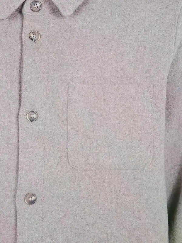 LES DEUX Wool Button-up Overshirt